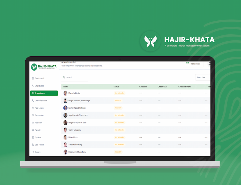Hajir Khata - The Best Attendance and Payroll Management Software in Nepal